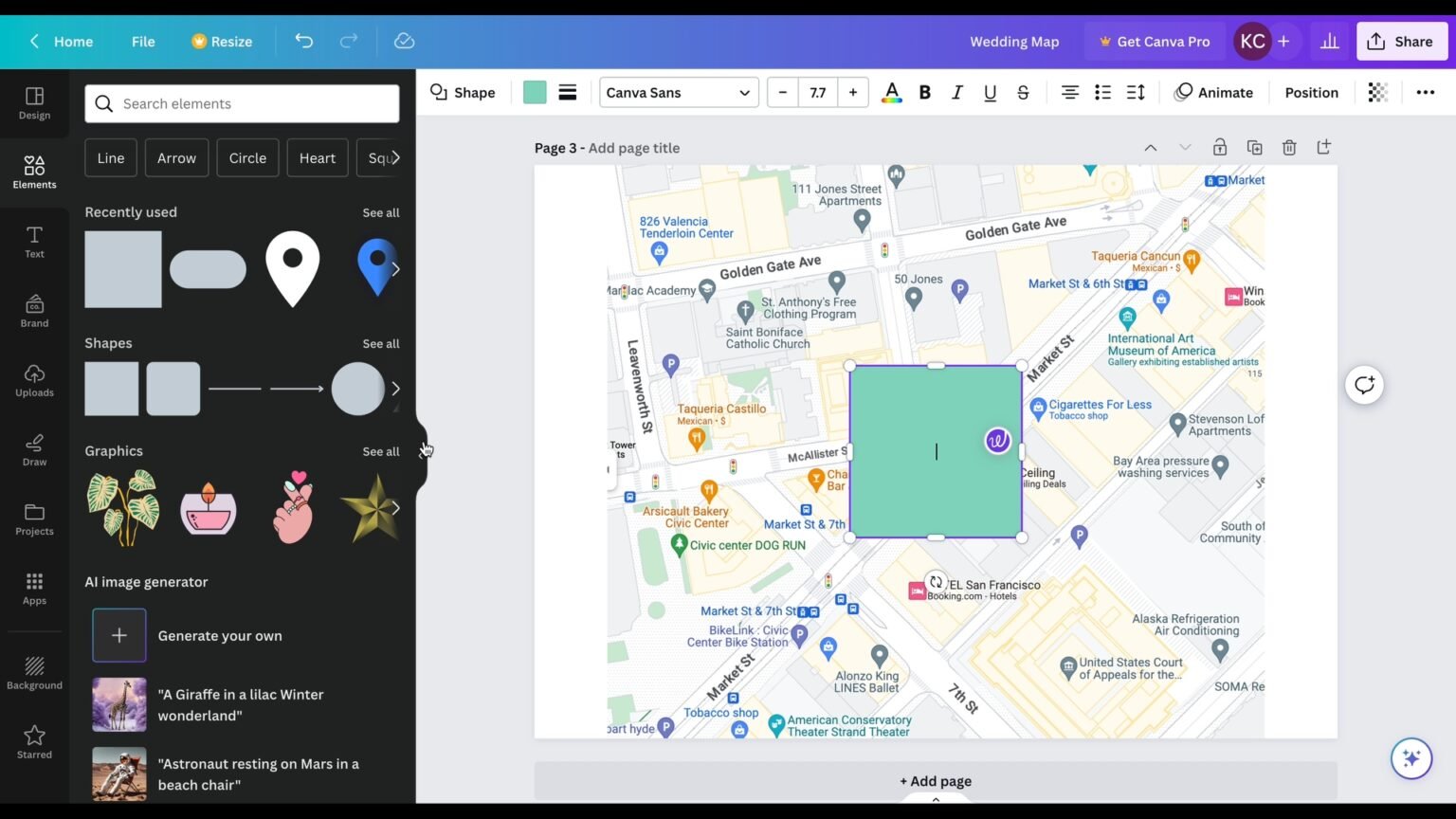 How to Make a Wedding Map for Free in Canva: 2 Best Ways - Wednificence.com